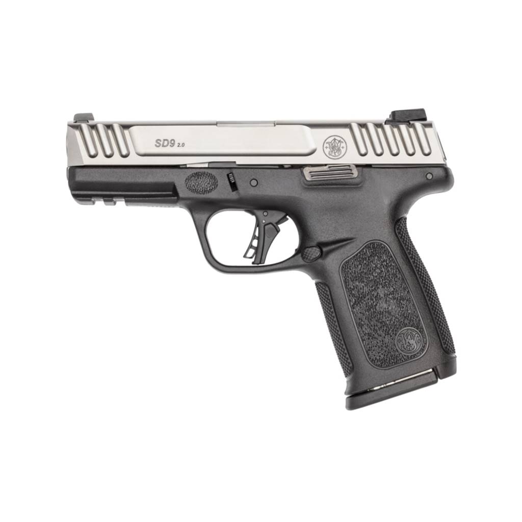 Smith & Wesson SD9 2.0 9mm Black Grip Stainless Slide 4 Barrel 16 Round ...
