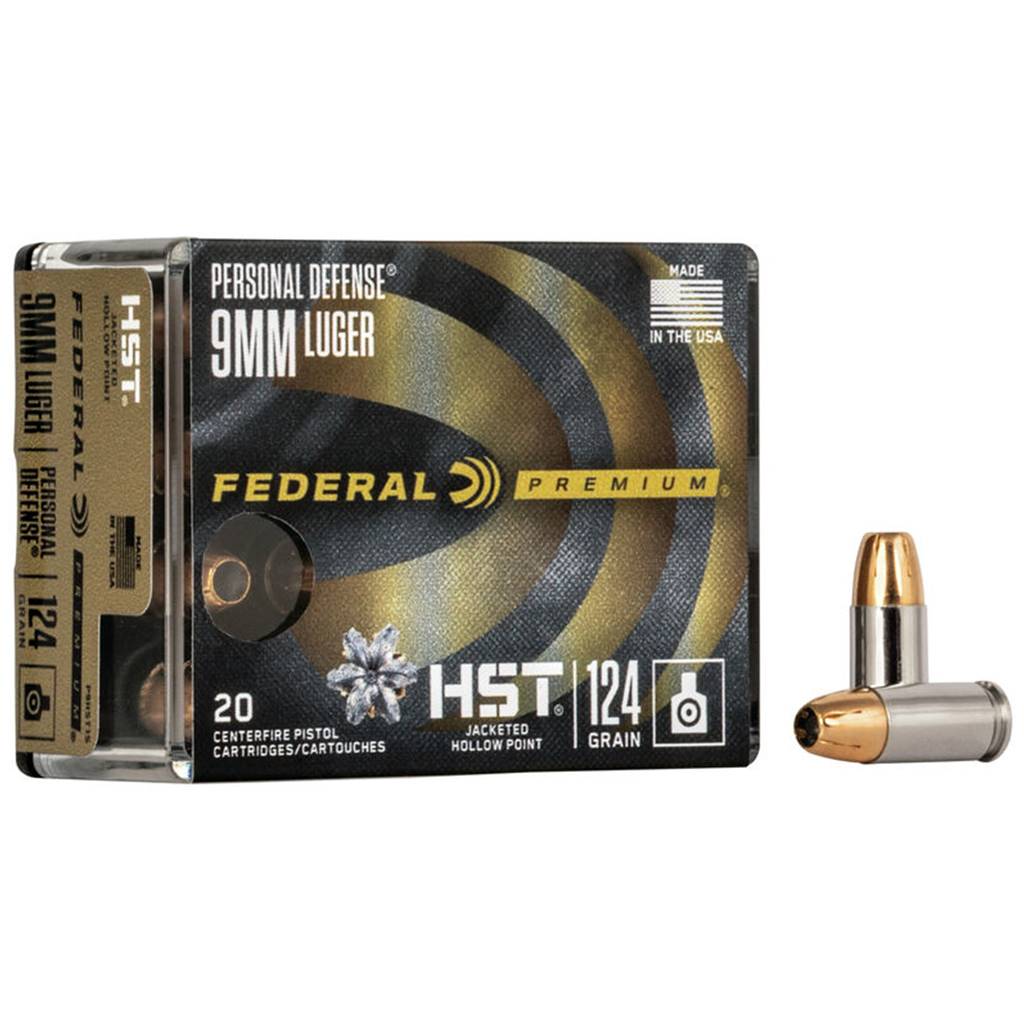 Federal Premium Personal Defense HST 9mm 124 Grain Hollow Point 20 ...